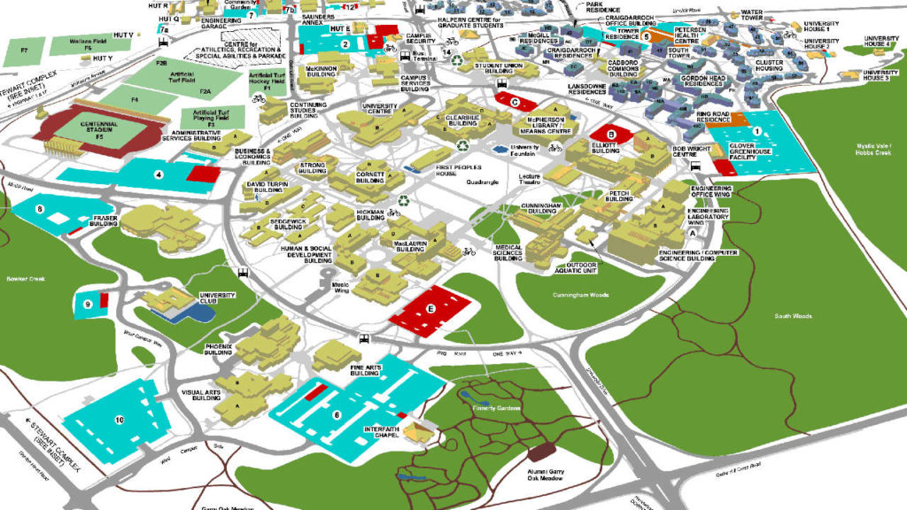 Mapa Del Campus De La Universidad Estatal Wright